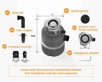 China 1 HP Powerful  Kitchen Sink Food Machine Garbage Disposer for sale