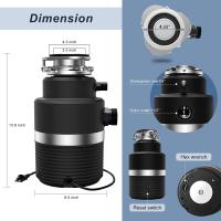 China 1 HP  Powerful Food Waste Grinders  for Kitchen Food Garbage Disposal for sale