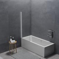 China Three Piece Glass Foldable Hinges Acrylic Bathtub Screen Shower Cabin Polished Surface for sale