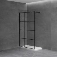 China 6mm 8mm Tempered Glass Nano Coated Walk in Shower Wall Screen 1900mm Height for sale