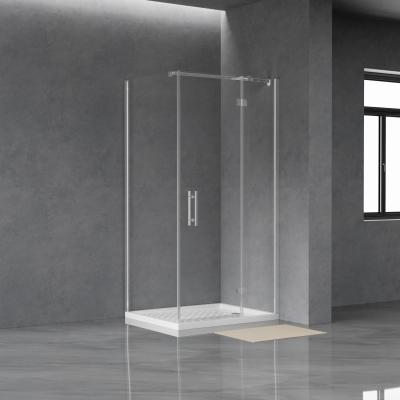 China Blue Matt Tempered Glass Shower Enclosure 800-1000mm with Nano Coating and Hinges for sale