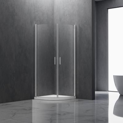 China Tempered Glass Arc Shower Enclosure 800-1000mm Rotating Door 6mm 8mm Thickness for sale