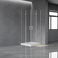 China Rotating Doors Frameless Square Tempered Glass Shower Enclosure for sale