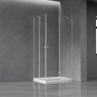 China Rotating Doors Frameless Square Tempered Glass Shower Enclosure for sale