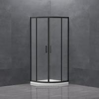 China Tempered Glass Shower Enclosure Sliding Doors Corner Black 800mm 900mm 1000mm for sale