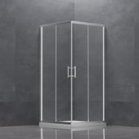 China Tempered Glass Shower Enclosure Sliding Doors Corner Black 800mm 900mm 1000mm for sale