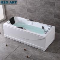 China Luxury Acrylic Bathtub Faucet with Brass Hardware 1400x750x620mm End Drain Location for sale