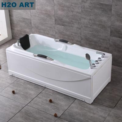 China Luxury Acrylic Bathtub Faucet with Brass Hardware 1400x750x620mm End Drain Location for sale