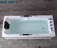 China Luxury Acrylic Bathtub Faucet with Brass Hardware 1400x750x620mm End Drain Location for sale