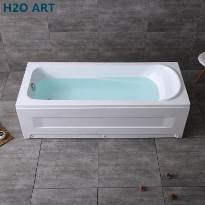 China Simple Acrylic Bathtub with Separated Panels and Legs Support 1500x700x520mm for sale