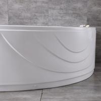 China Disassembled Acrylic Corner Bathtub 1400x1400x550mm with Removable Panel and Leg Support for sale