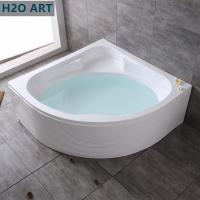 China Acrylic Corner Bathtub with Skirt Legs Disassembled Panel Tub 1500x1500x580mm for sale