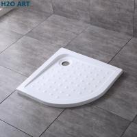China Corner Acrylic Shower Base Tray 800x800x45mm with Skirt Structure for Glass Cabinet for sale