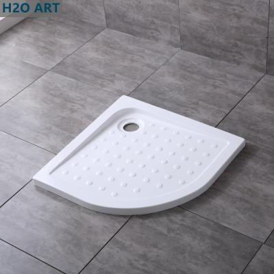 China Corner Acrylic Shower Base Tray 800x800x45mm with Skirt Structure for Glass Cabinet for sale