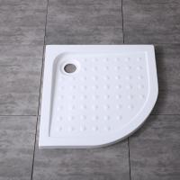 China Corner Acrylic Shower Base Tray 800x800x45mm with Skirt Structure for Glass Cabinet for sale