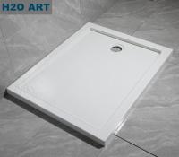 China Acrylic Shower Tray Artificial Marble Stone 800x800mm 90mm Drainage System for sale