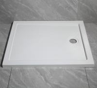 China Acrylic Shower Tray Artificial Marble Stone 800x800mm 90mm Drainage System for sale