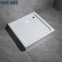 China Four Side Acrylic Shower Tray with Big Iron Frame Legs Bath Tray for sale