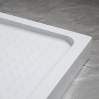 China Four Side Acrylic Shower Tray with Big Iron Frame Legs Bath Tray for sale