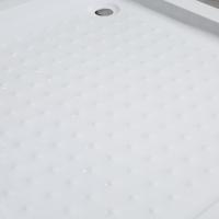 China Four Side Acrylic Shower Tray with Big Iron Frame Legs Bath Tray for sale
