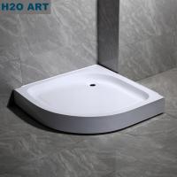 China Customized Corner Acrylic Shower Tray 800x800x140mm with Front Skirt and Legs for sale