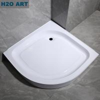China Customized Corner Acrylic Shower Tray 800x800x140mm with Front Skirt and Legs for sale