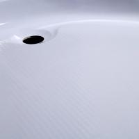China Customized Corner Acrylic Shower Tray 800x800x140mm with Front Skirt and Legs for sale