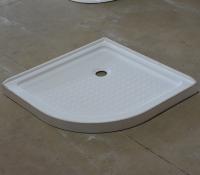 China Round Acrylic Shower Tray 38x38x3 Inch Topmount with 90mm Drainage Hole for sale