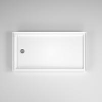 China Canada Market Rectangular Acrylic Shower Tray 60X32 prime prime with Left Waste Hole for sale