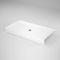 China Rectangular Acrylic Shower Tray 60x32 Inch Shower Base Center Waste Hole for Canada Market for sale