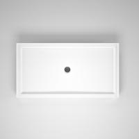 China Rectangular Acrylic Shower Tray 60x32 Inch Shower Base Center Waste Hole for Canada Market for sale
