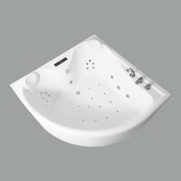 China 1500mm Corner Acrylic Hydro Massage Bathtub for 2 Person with 1.5HP Motor and LED Light for sale
