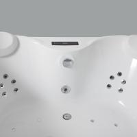 China 1500mm Corner Acrylic Hydro Massage Bathtub for 2 Person with 1.5HP Motor and LED Light for sale