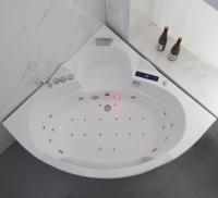 China Freestanding Acrylic Whirlpool Massage Bathtub 1500mm with LED Light and Drainage System for sale