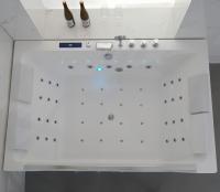 China Freestanding Acrylic Whirlpool Massage Bathtub 1500mm with LED Light and Drainage System for sale