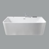 China Pure PMMA Acrylic Freestanding Hydro Massage Bathtub 1700x750mm with 7 Color LED Light for sale