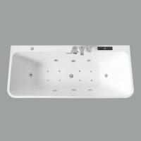 China Pure PMMA Acrylic Freestanding Hydro Massage Bathtub 1700x750mm with 7 Color LED Light for sale