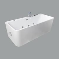China Pure PMMA Acrylic Freestanding Hydro Massage Bathtub 1700x750mm with 7 Color LED Light for sale
