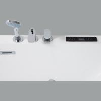 China Pure PMMA Acrylic Freestanding Hydro Massage Bathtub 1700x750mm with 7 Color LED Light for sale