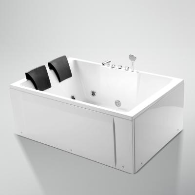 China 1800mm Whirlpool Massage Acrylic Bathtub for 2 Person 330L Freestanding for sale