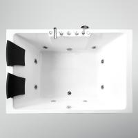 China 1800mm Whirlpool Massage Acrylic Bathtub for 2 Person 330L Freestanding for sale
