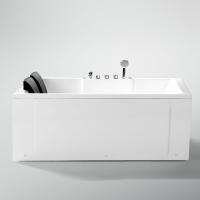 China 1800mm Whirlpool Massage Acrylic Bathtub for 2 Person 330L Freestanding for sale
