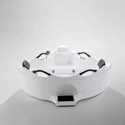 China 1500mm Corner Whirlpool Massage Acrylic Bathtub 340L SPA Tub with Handles for sale