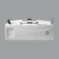 China Freestanding Acrylic Whirlpool Bathtub 1700x850x650mm with Water Massage and LED Light for sale