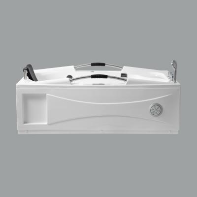 China Freestanding Acrylic Whirlpool Bathtub 1700x850x650mm with Water Massage and LED Light for sale