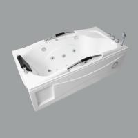 China Freestanding Acrylic Whirlpool Bathtub 1700x850x650mm with Water Massage and LED Light for sale