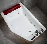 China Freestanding Acrylic Massage Bathtub HA-J21 1500x1100mm Whirlpool with LED Light for sale