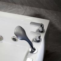 China Freestanding Acrylic Massage Bathtub HA-J21 1500x1100mm Whirlpool with LED Light for sale