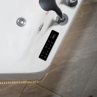 China Freestanding Acrylic Massage Bathtub HA-J21 1500x1100mm Whirlpool with LED Light for sale