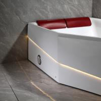 China Freestanding Acrylic Massage Bathtub HA-J21 1500x1100mm Whirlpool with LED Light for sale